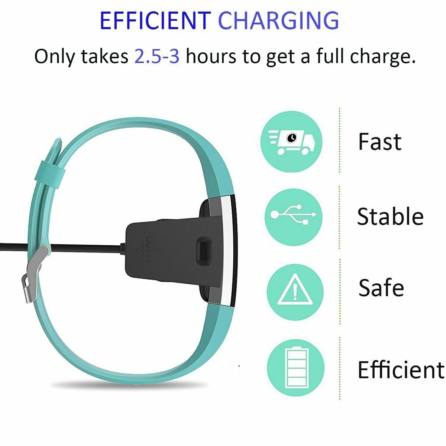 Fitbit Charge 2 HR Charger, 21 Inch Replacement USB Charging Cables for ...
