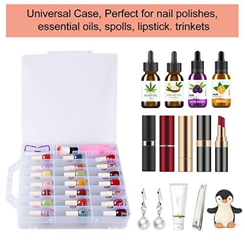 48 Bottles Nail Polish Organizer Transparent Gel Nail Polish Storage ...