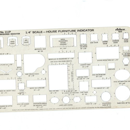 Vtg Pickett House Indicator Stencil TV 111P Architectural Drafting ...