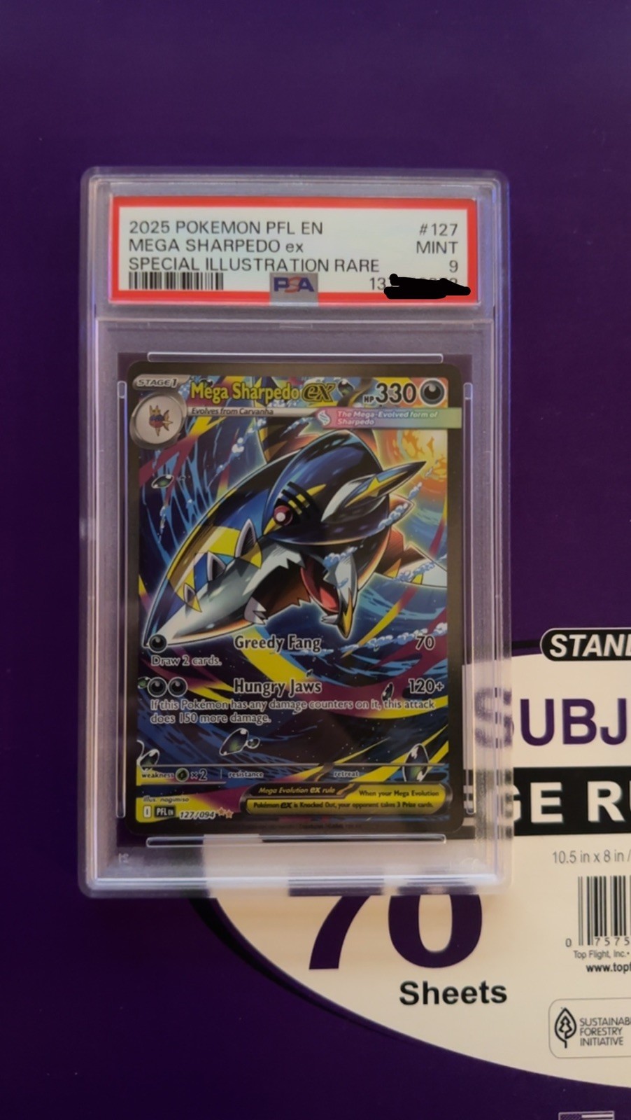 2025 Pokemon Phantasmal Flames Mega Sharpedo EX 127/094 SIR PSA 9 | eBay