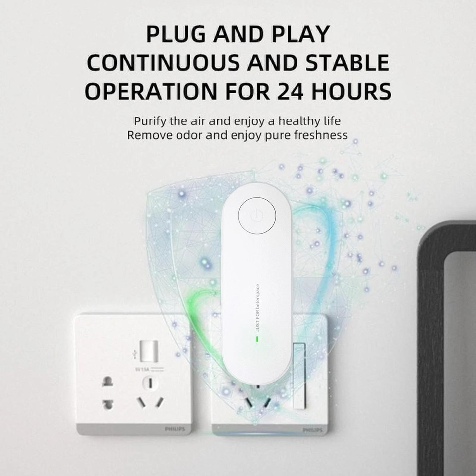 Plug-In Home Air Purifier | Filterless Ionic Air Cleaner & Ionizer ...