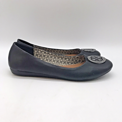 Daisy Fuentes Medallion Logo Ballet Flats Women’s 7 Black Slip On ...