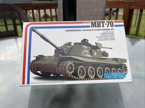 vintage (1976) Aurora 1/48 Scale MBT-70 U.S. Tank Model Kit New In Box ...