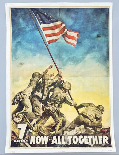 ORIGINAL. WW2 US propaganda poster Now All Together 7th War Loan | eBay