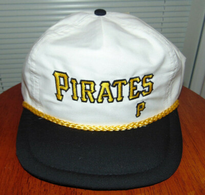 90's Pittsburgh Pirates Snapback Hat Cap MLB Baseball WHITE Yellow NEW ...