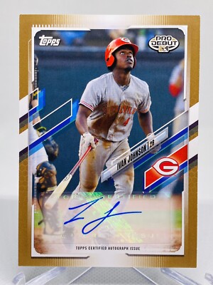 2021 Topps Pro Debut Prospects Signed Auto #PD-102 Ivan Johnson Reds ...