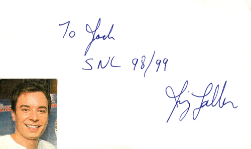 Jimmy Fallon Signed Auto 3x5 Index Card SNL | eBay