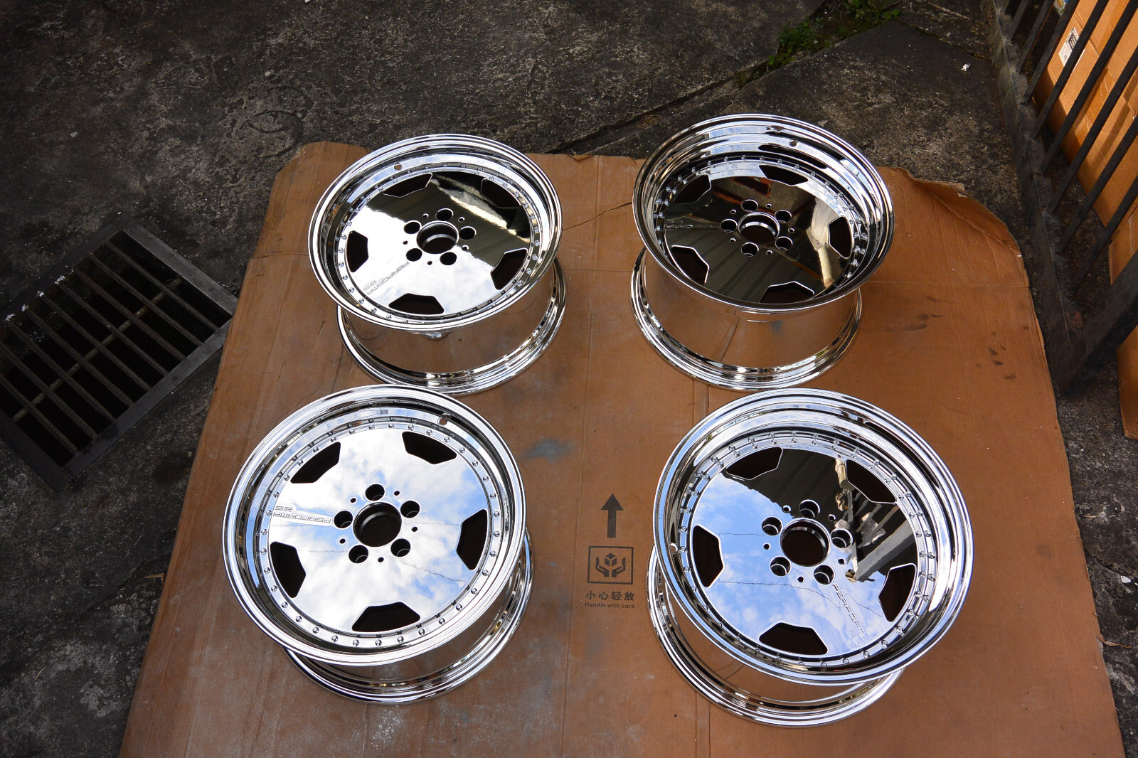 For 25 Mercedes Benz R107 W126 W124 R129 W201 17" Performa Style Chrome ...