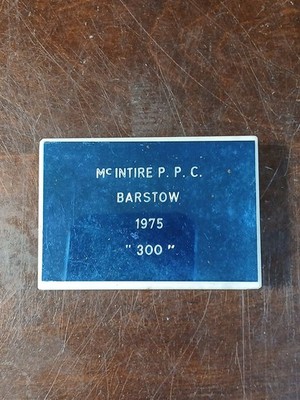 McIntire P.P.C. Barstow 1975 "300" Police Pistol Combat Award 3"×2 ...
