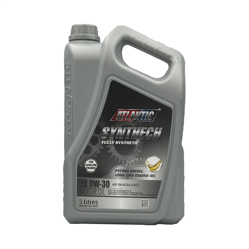 Atlantic 0W-30 Fully Synthetic Engine Oil API SN, ACEA C2,C3 VW 504/507 ...