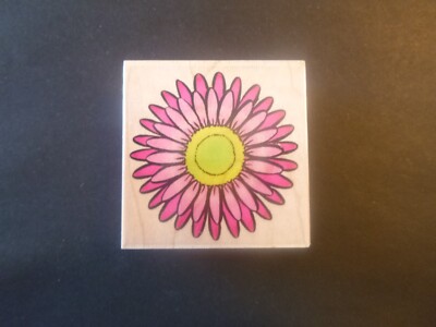 Gerbera Daisy - Wood Mounted Rubber Stamp | eBay