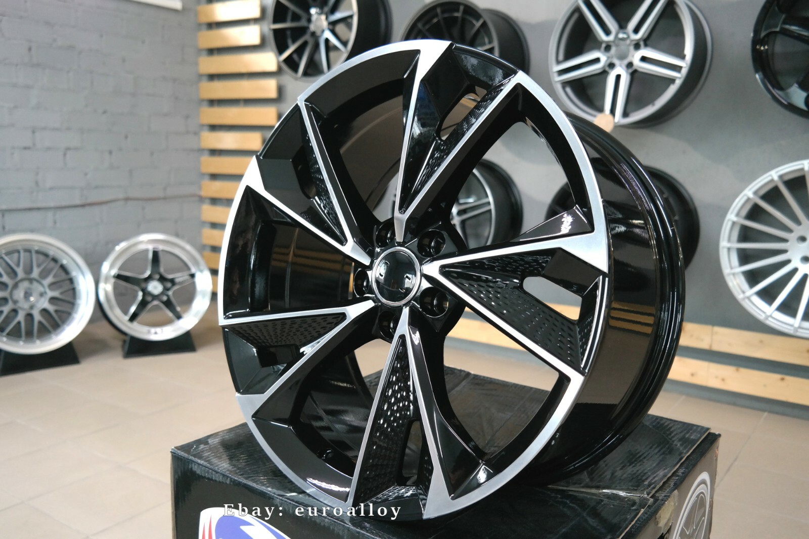 4 x 21 Inch 5x112 RS7 Style Black Polished Wheels: Fits For Audi A5 A6 ...