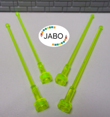 (B5/10) Lego 4 x 2569 Antenna 8H Transparent Neon Green Space Star Wars ...