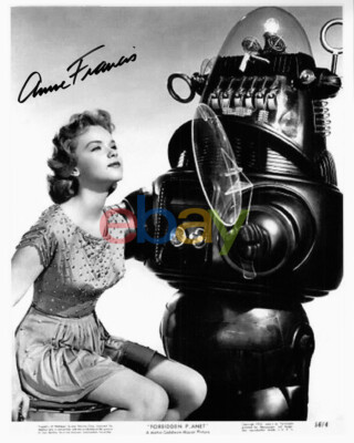 ANNE FRANCIS signed FORBIDDEN PLANET 8x10 ALTAIRA & ROBBY THE ROBOT ...