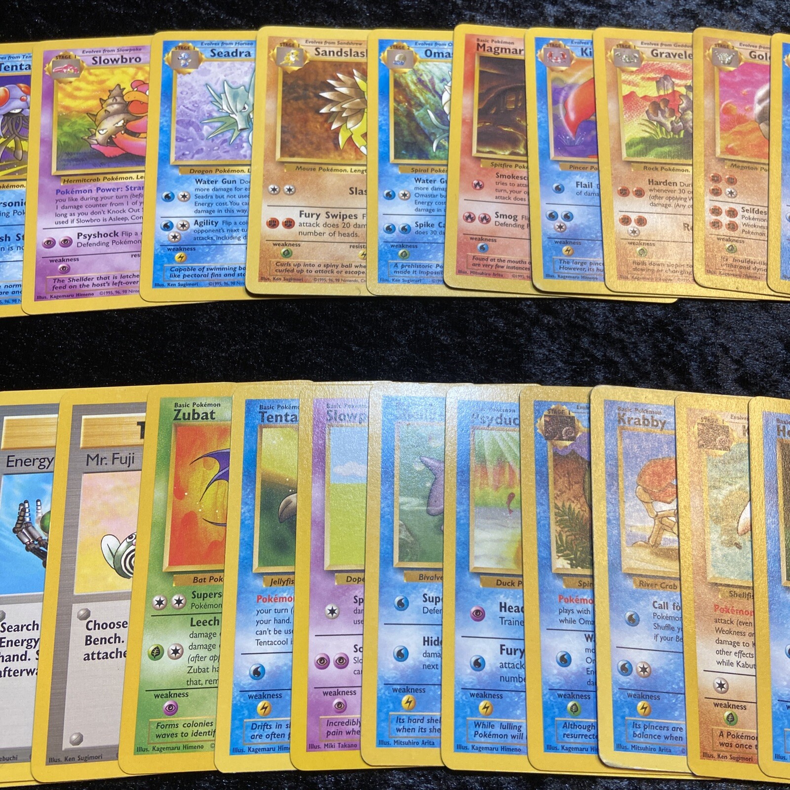 Fossil Set - COMPLETE 32 Common & Uncommon Pokemon Card Lot - WOTC ...
