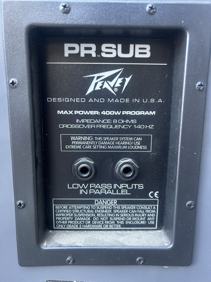 Peavey PR Subwoofers | eBay