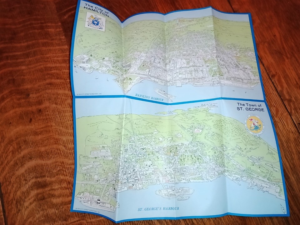 Vintage Bermuda Handy Reference Map Garber Travel Manchester NH ...