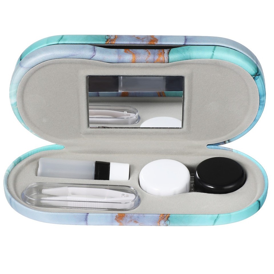 Eyeglass Holder Multi-compartment Glasses Case Double Eyeglasses Side ...