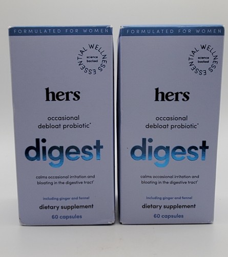 (2)Hers Digest Debloat Women’s Probiotic~Calms Irritation & Bloating ...