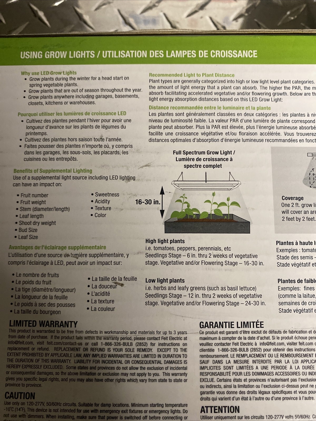 Feit Electric 86w LED Full Spectrum Enriched Plant Grow Light Glp14fs ...