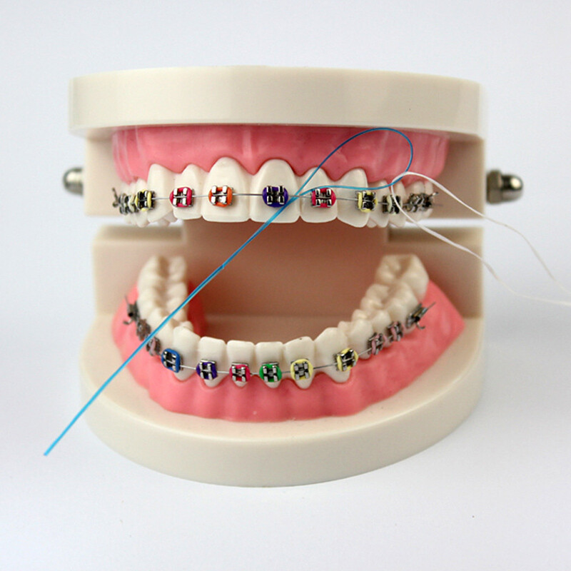 105Pc Dental Floss Threader Orthodontic Braces Fixed Retainer Oral Care ...