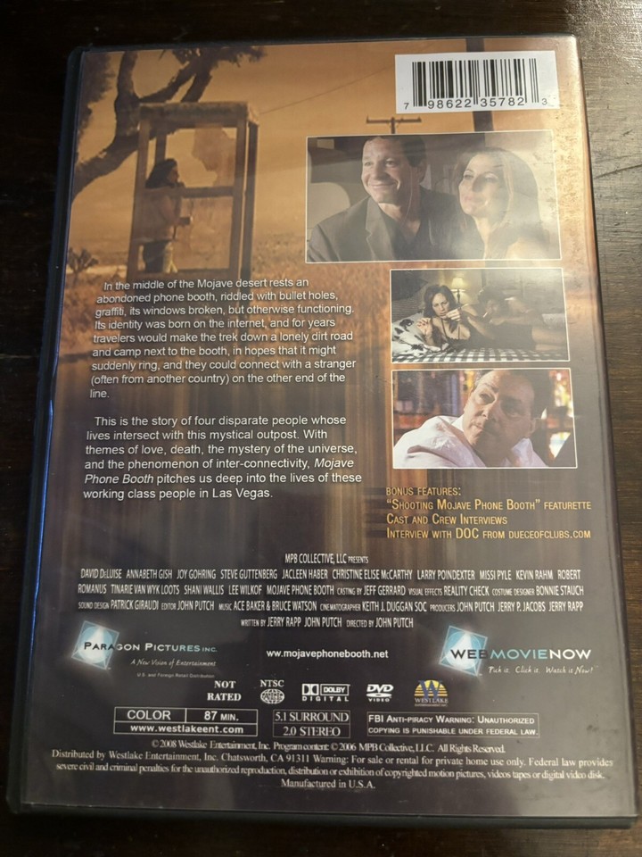 Mojave Phone Booth DVD Steve Guttenberg 798622357823| eBay