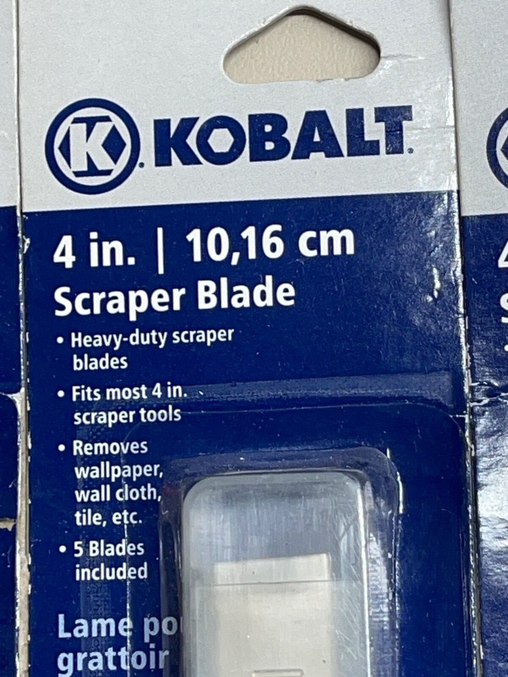 KOBALT SCRAPER BLADE 4" 5 pcs in pack fits most 4" scraper tools | eBay