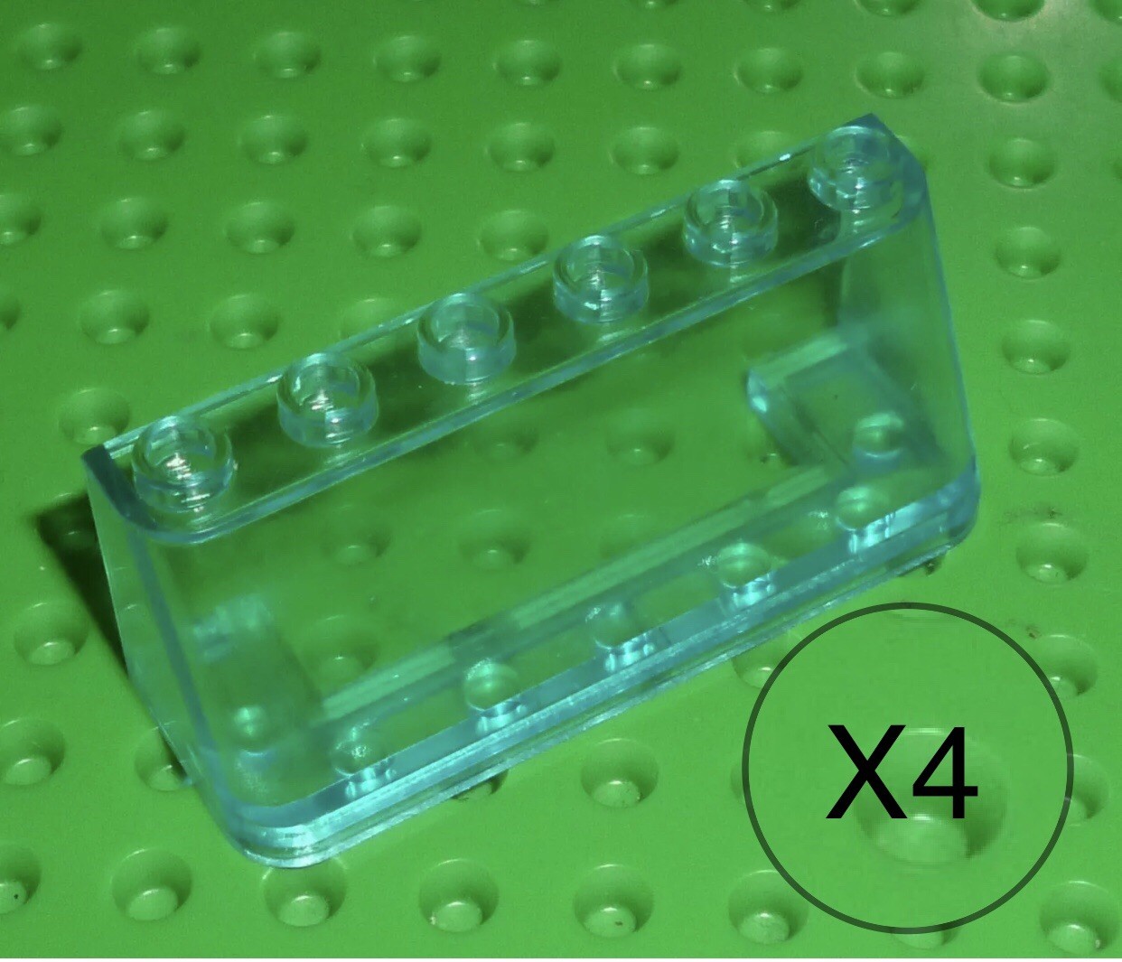 Lego 4 City Vehicle Car Truck Trans-Light Blue 2x6x2 Windscreen ...