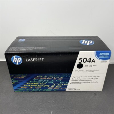 HP LaserJet 504A Toner Cartridge - CE250A, Black 883585595686| eBay