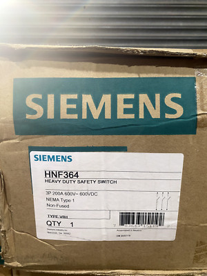 NEW IN BOX SEIMENS HNF364 (3P-200A-600V) NON-FUSABLE *SHIPS SAME DAY ...