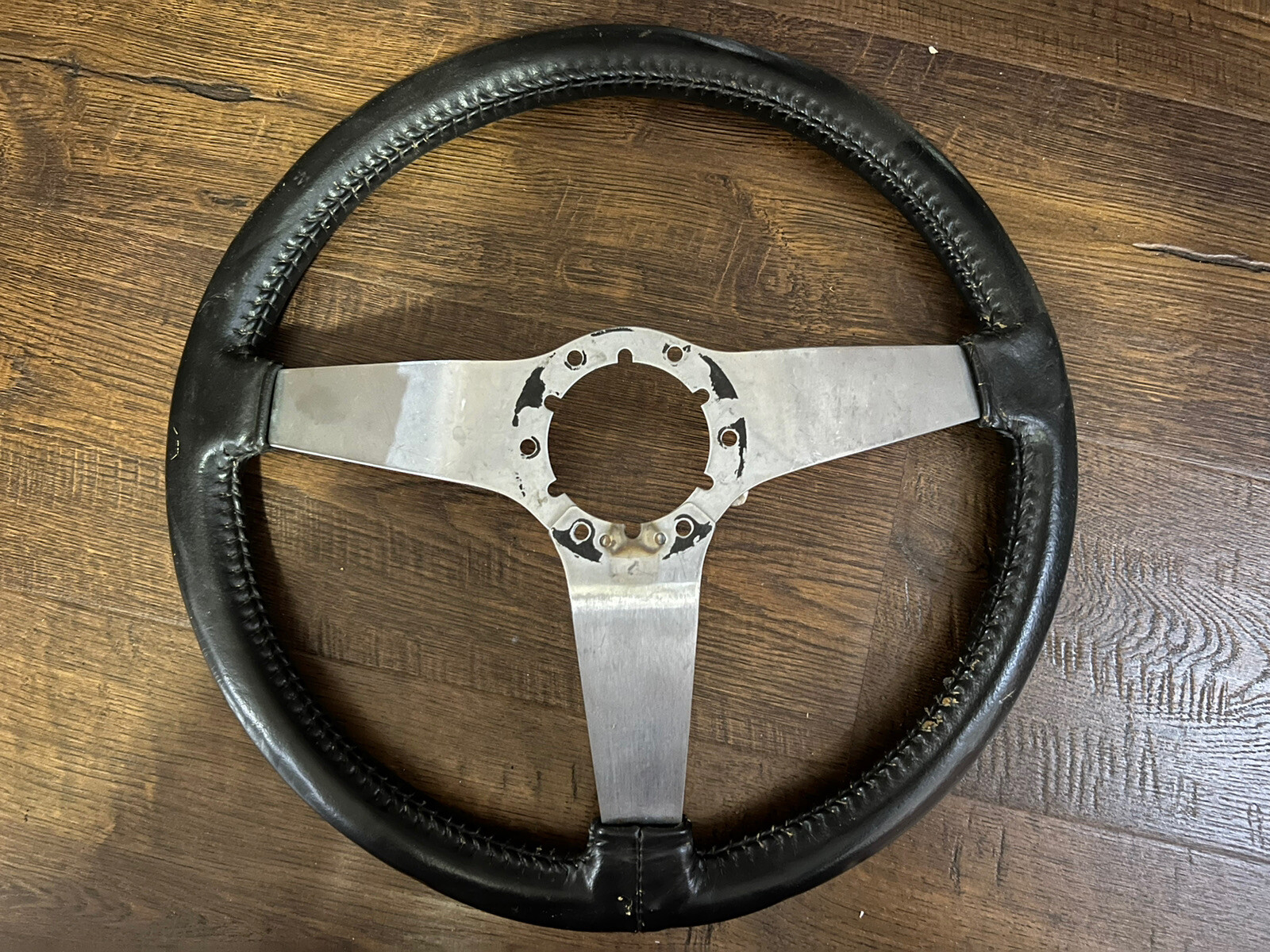 1977 1978 1979 C3 Corvette Steering Wheel Black Leather Wrapped ...