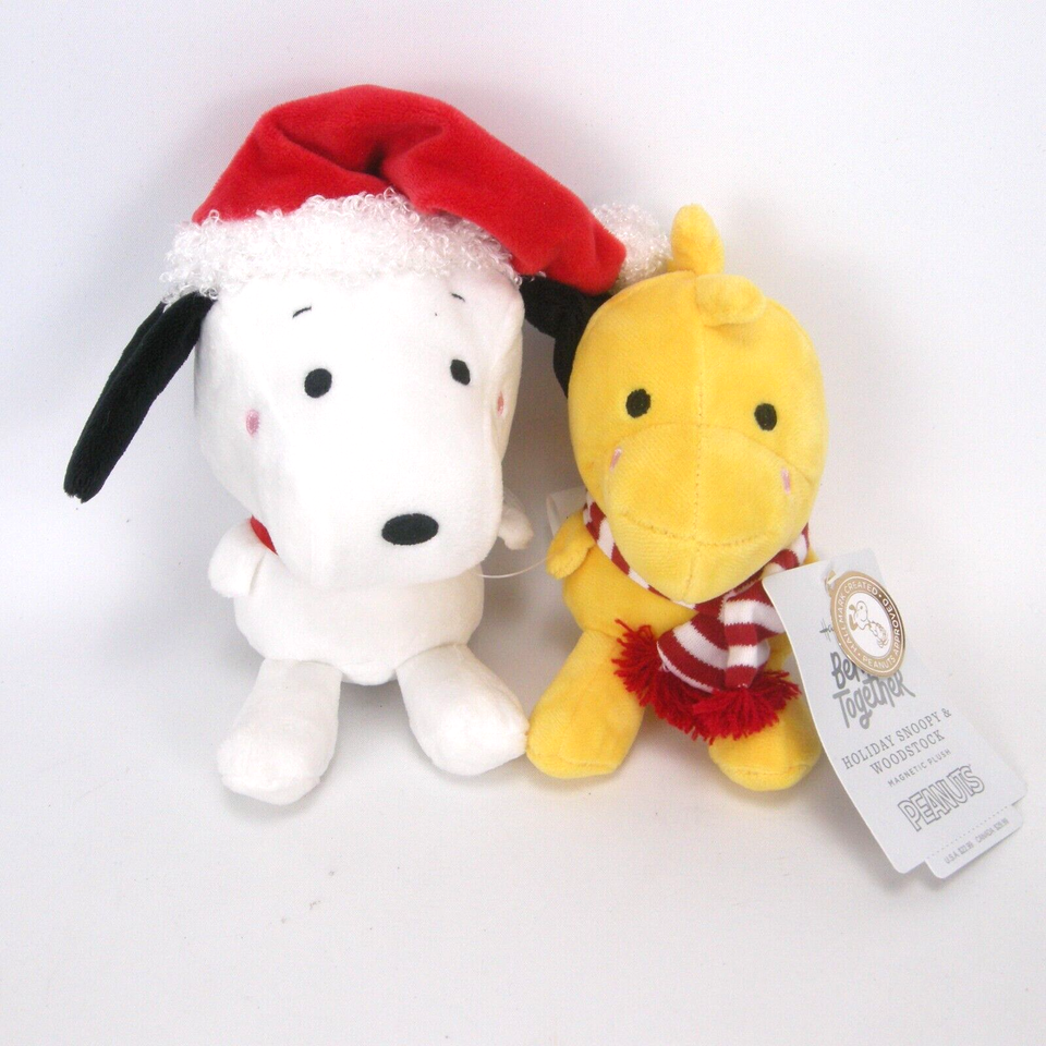 Hallmark Toy Plush Set of 2 Peanuts Holiday Snoopy Woodstock Better Together | eBay