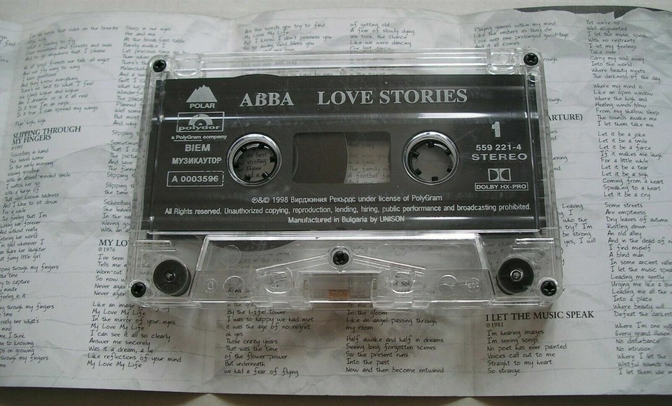 ABBA LOVE STORIES *RARE BULGARIAN CASSETTE TAPE* AGNETHA FALTSKOG | eBay