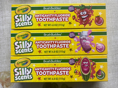Crayola Silly scents anticavity toothpaste strawberry bubble gum water ...