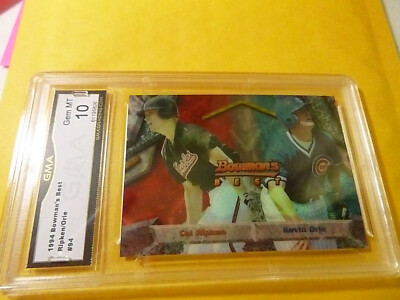 CAL RIPKEN JR. ORIOLES K. ORIE CUBS 1994 BOWMAN'S BEST # 94 GRADED 10 L ...