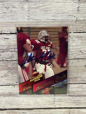 1995 Superior Pix Autographs #77 Anthony Cook /6000 | eBay