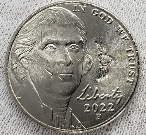 2022 Jefferson Nickel Heart With Wings Love Counterstamp Gift Charm ...