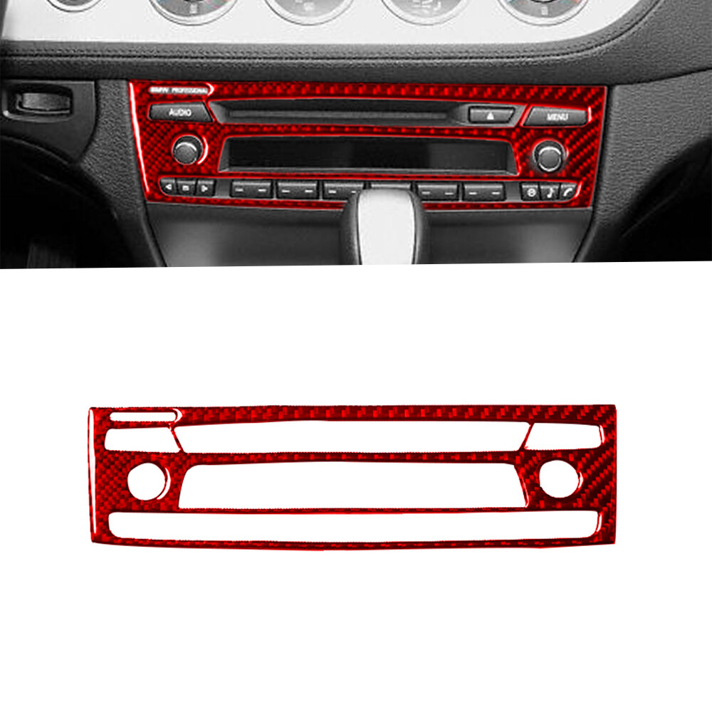 For BMW Z4 E89 09-16 Red Carbon Fiber Center Console CD Control Panel ...