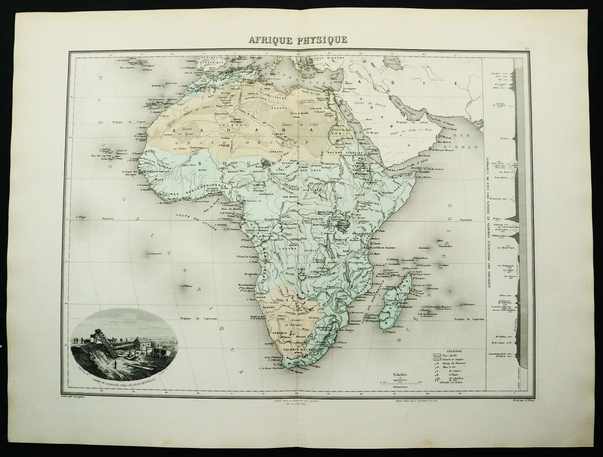 Africa Physical Map High Resolution