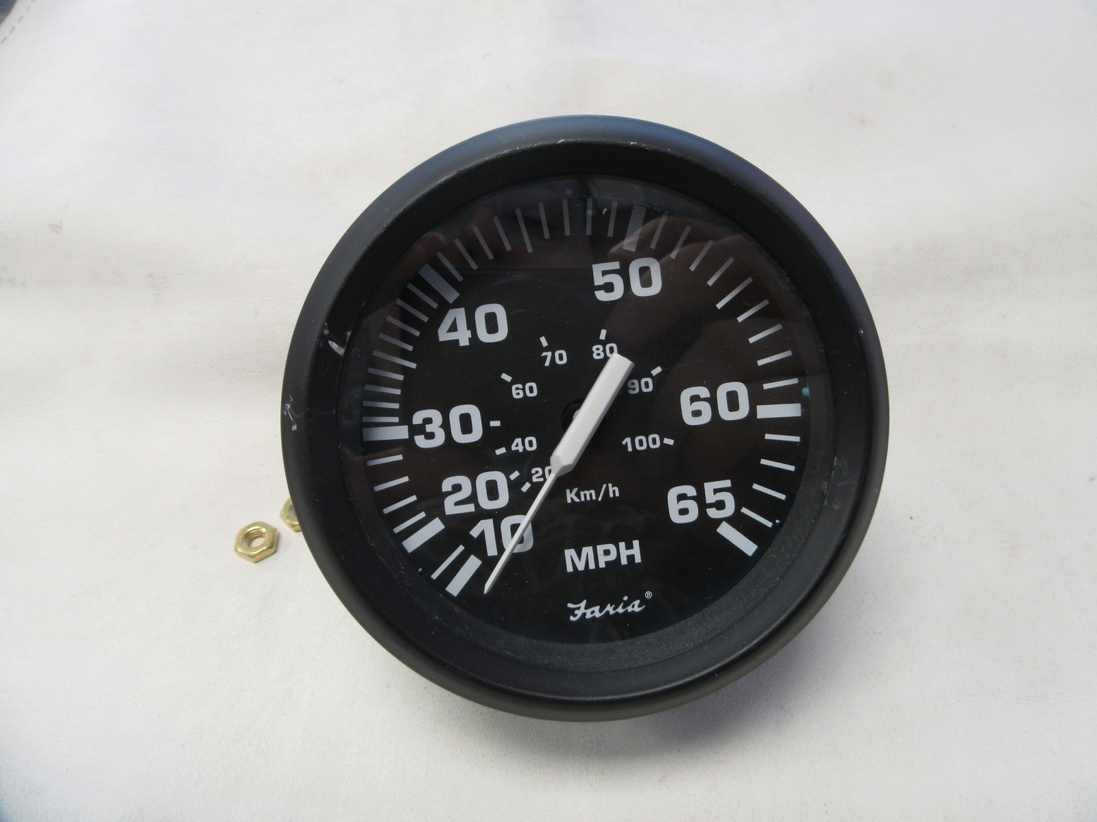 FARIA SPEEDOMETER GAUGE SE9785B 65 MPH 3 1/4 INCH EURO BLACK MARINE ...