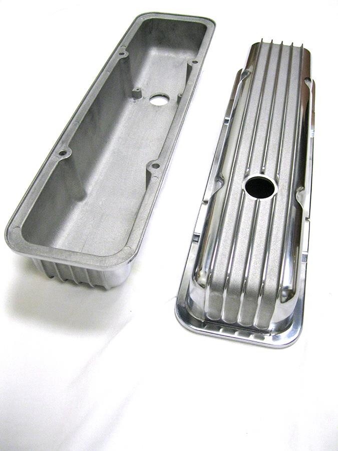 Small Block Chevy FINNED Aluminum Engine Dress up Kit Covers Air ...