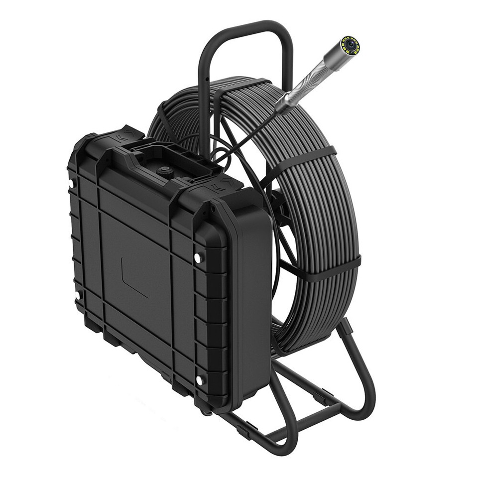 50m 10" Sewer Drain Pipe Inspection Camera with Self-leveing 512hz ...