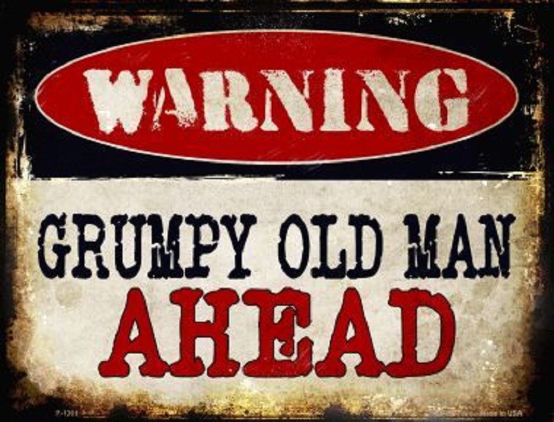 WARNING GRUMPY OLD MAN AHEAD NOVELTY METAL PARKING SIGN | eBay