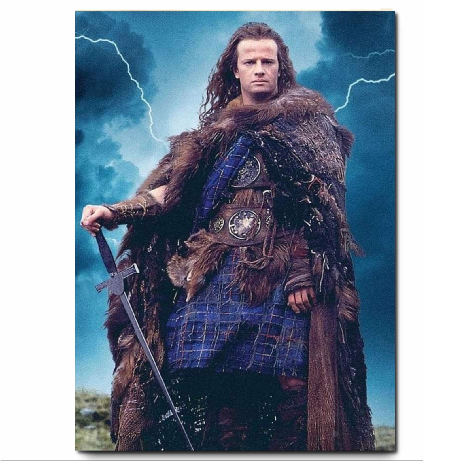 Connor McLeod in Full Clan Dress From Highlander Printed on Metal Sign ...