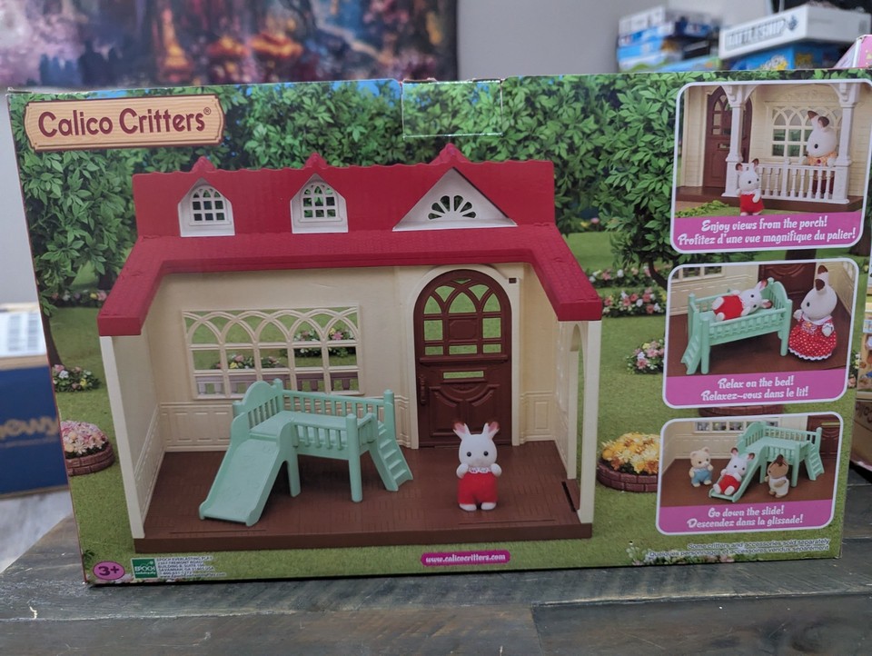 Calico Critters Sweet Raspberry Home Bonus Gift Set 3 Posable Critters ...