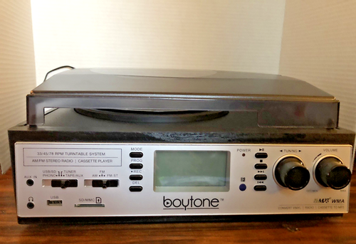 Record Player Boytone Turntable System Radio Cassette Player Convert ...