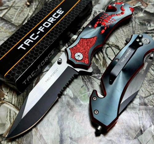 TAC-FORCE Red & Gray Fantasy Scorpion Outdoor Tactical Rescue Pocket ...