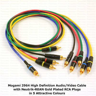 MOGAMI 2964 High-Definition RCA Cables, NEUTRIK RCA Gold - Choose Your ...