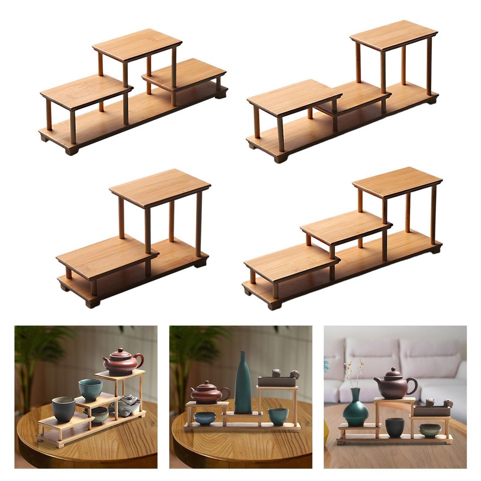 Wood Shelf Display Shelves Display Stand Counter Retail Riser for ...