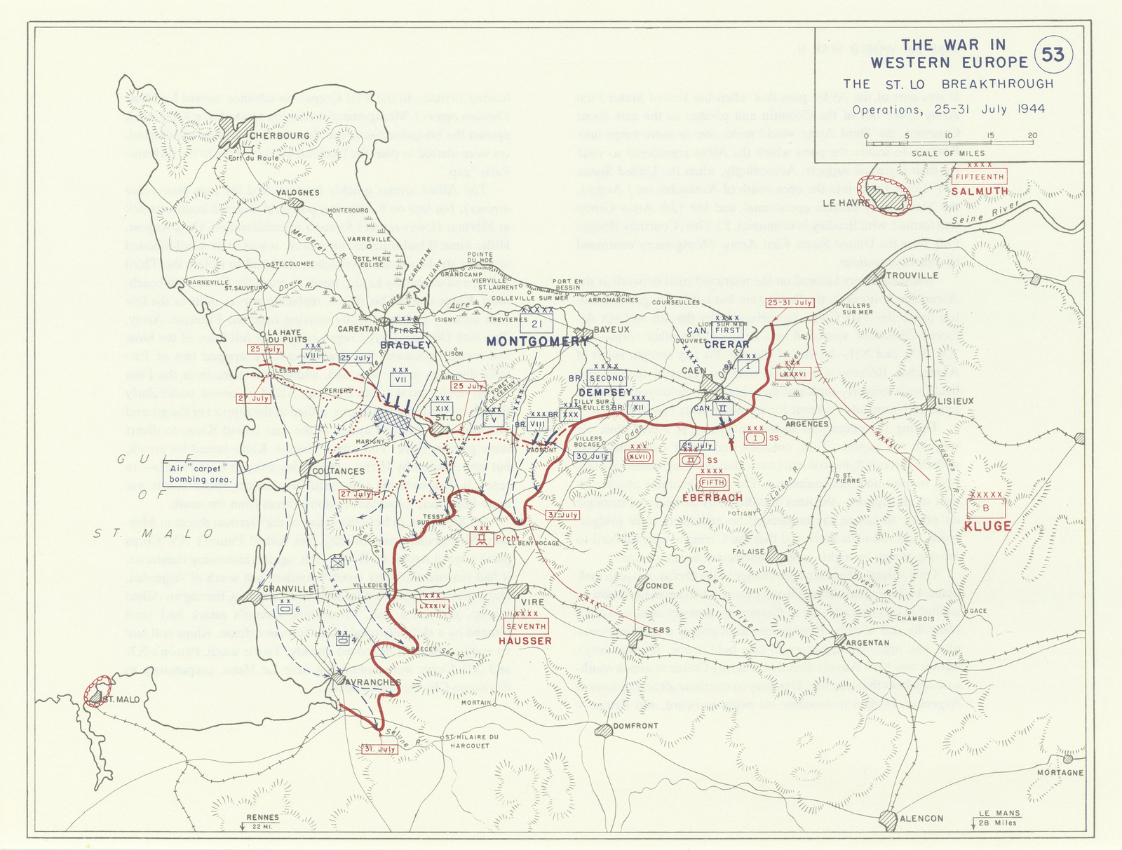 World War 2. Battle of Normandy. 25-31 July 1944 St. Lo Breakthrough ...